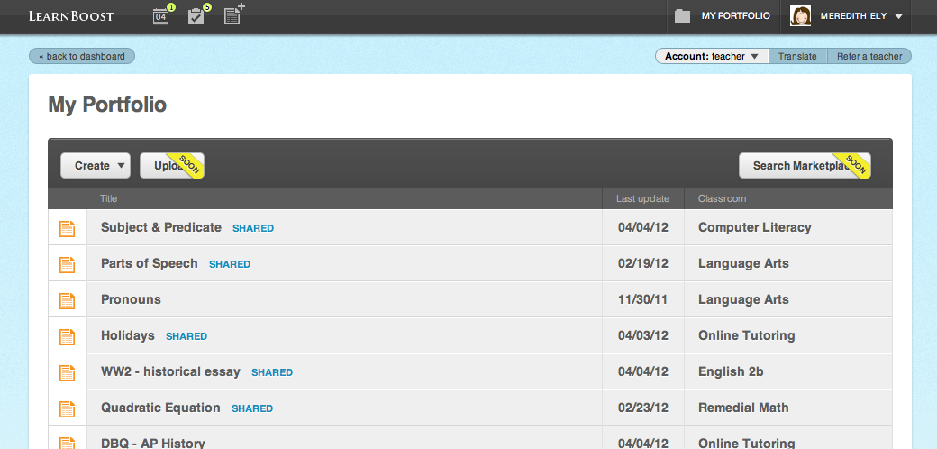Introducing My Portfolio & Lesson Planning updates – LearnBoost Blog